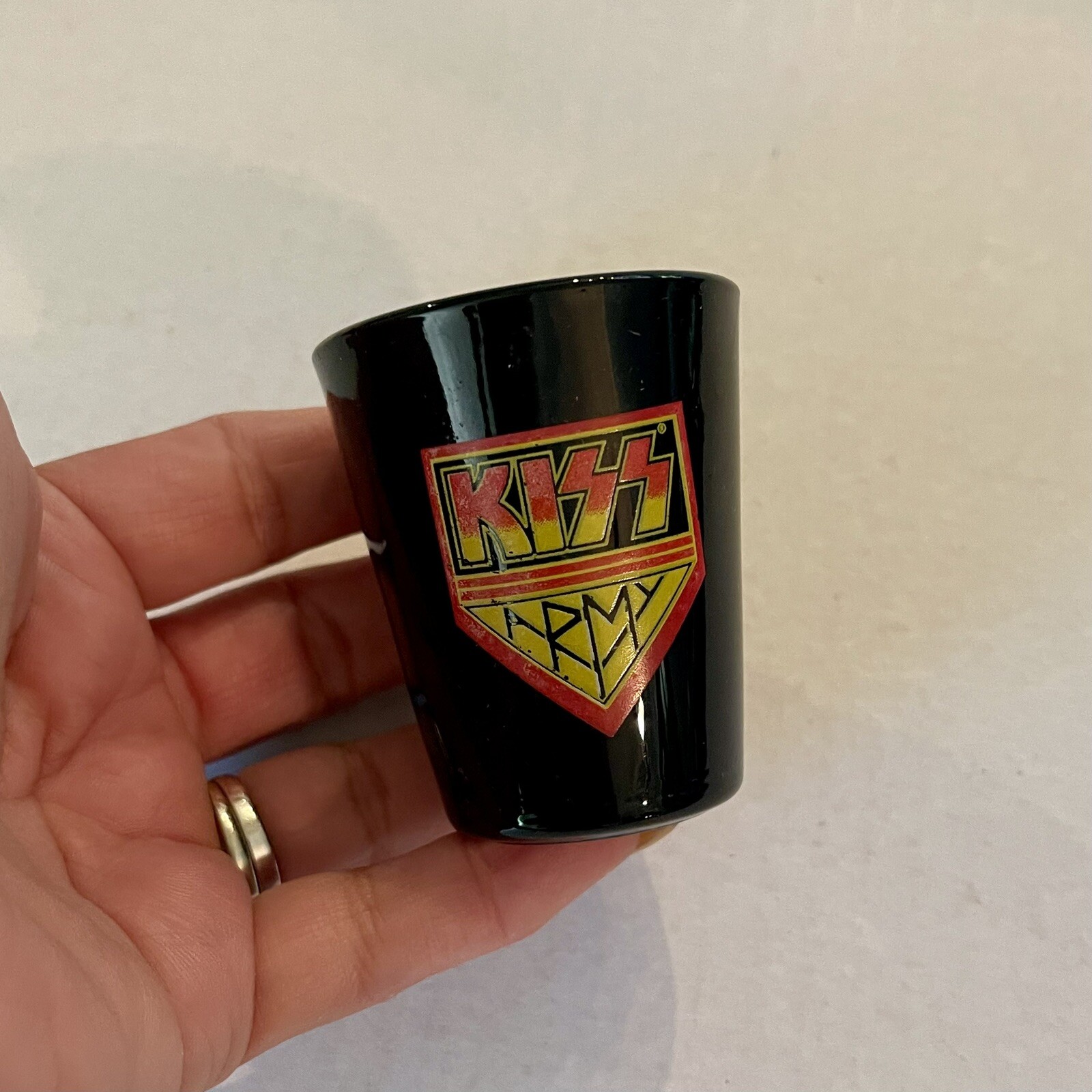 KISS ARMY Black Shot Glass 2008 Kiss Catalog Signatures Network Kiss ...