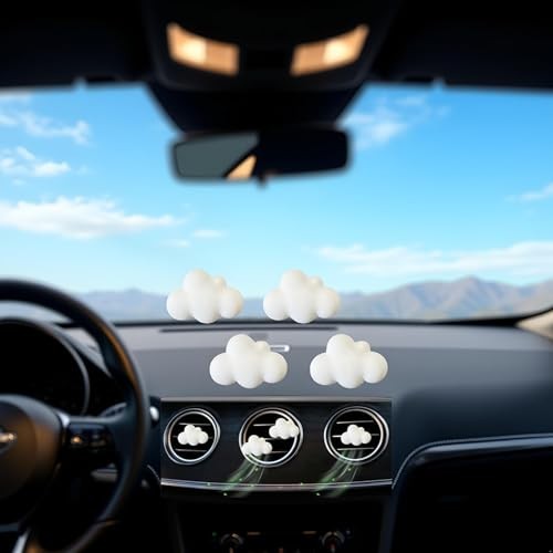 4 Pcs Cloud Air Vent Clips, Cute Cloud Cars Air Fresheners Vents Clips ...