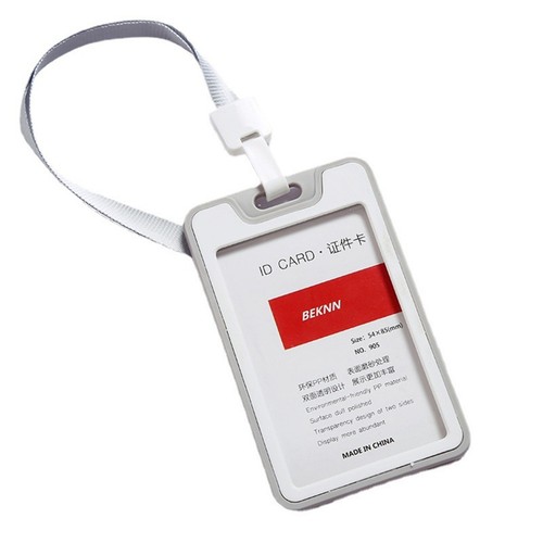 DIY Durable Hard Plastic ID Card Badge Holder Employee Name Tag Card ...