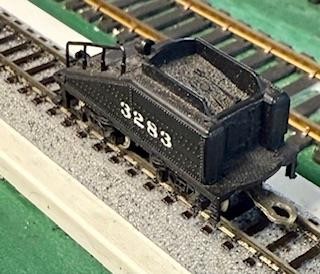 N scale Bachmann #3283 Steam engine tender w/o power pick up, knuckle ...