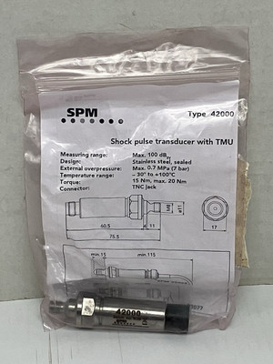 SPM 42000 Shock Pulse Transducer with TMU (M8, 75.5mm Length) | eBay