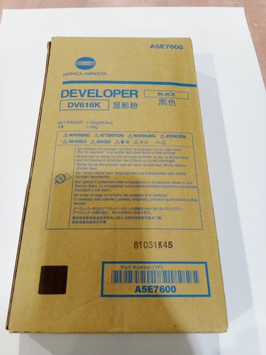 Genuine Konica Minolta DV616K Black Developer OEM A5E7600 Bizhub C1060 ...