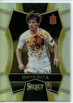 2016-17 Panini Select Mezzanine HOLO SILVER Prizm #180 David Silva ...