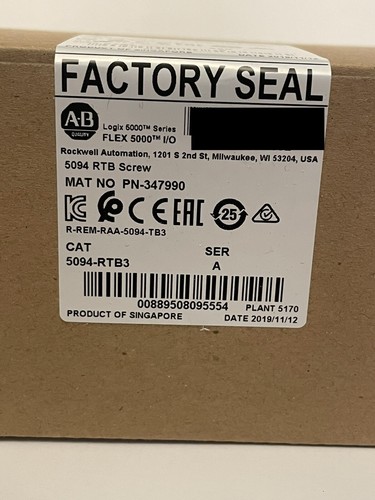 Allen-Bradley 5094-RTB3 Series A Flex 5000 I/O Logix 5000 Series ...