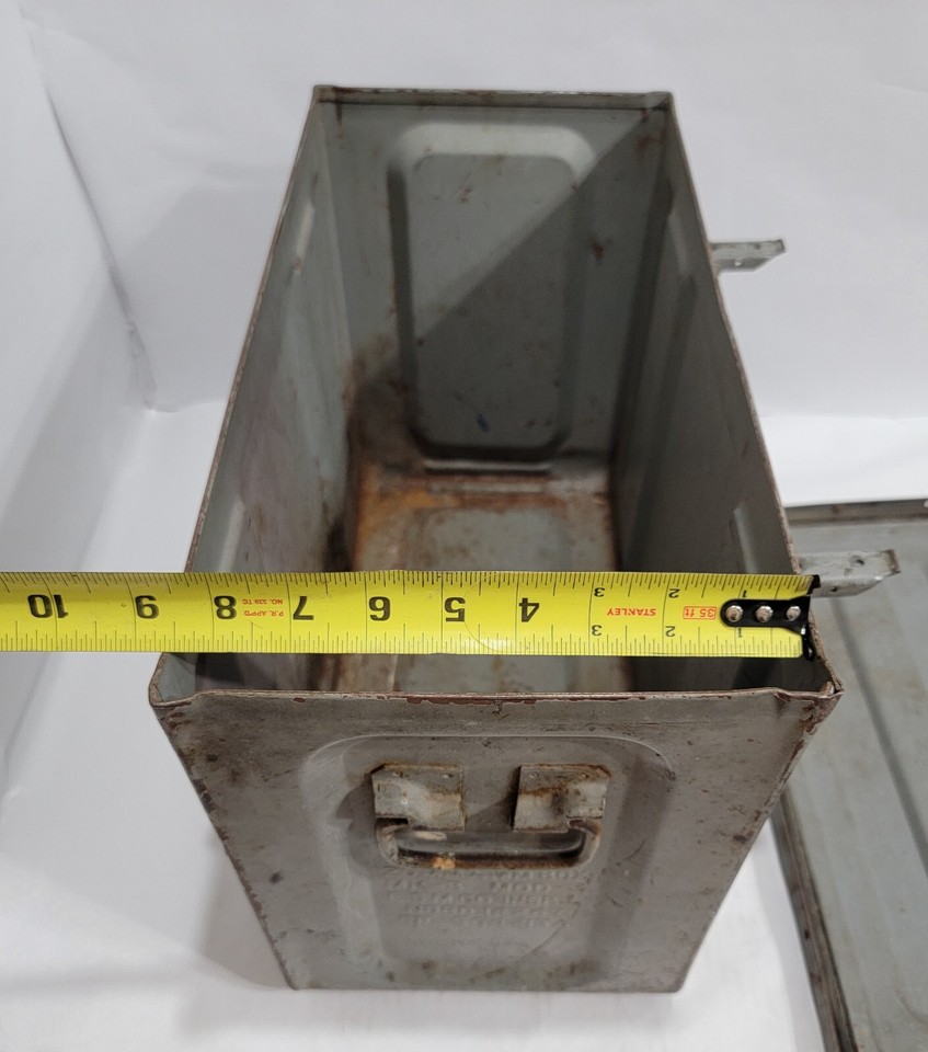 Vtg Military 20mm Ammo Box MK 3 MOD 3 Metal Grey W/ Handles 18"x 13"x 9 ...