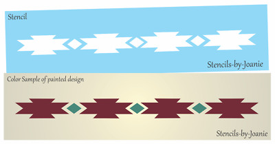 Southwest STENCIL Hopi Aztec Border Design Rug Towel Floor Cloth DIY ...