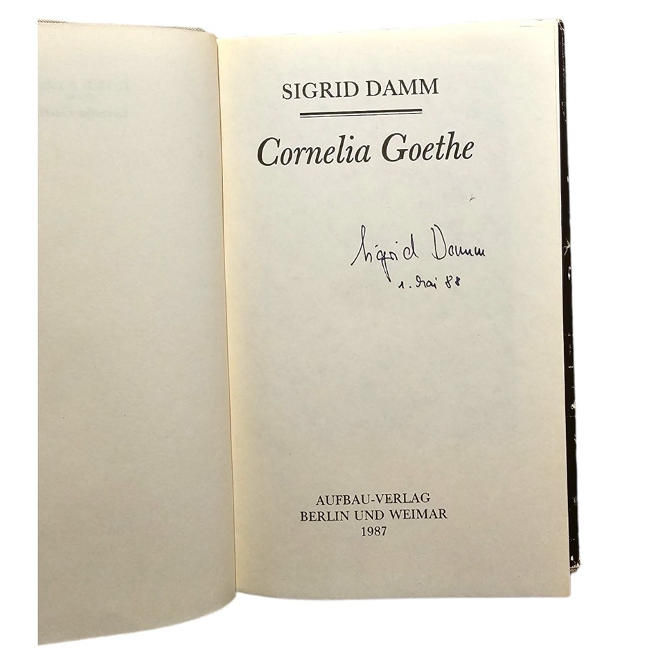Book: Cornelia Goethe, Damm, Sigrid. 1987, Aufbau Verlag, used, good | eBay