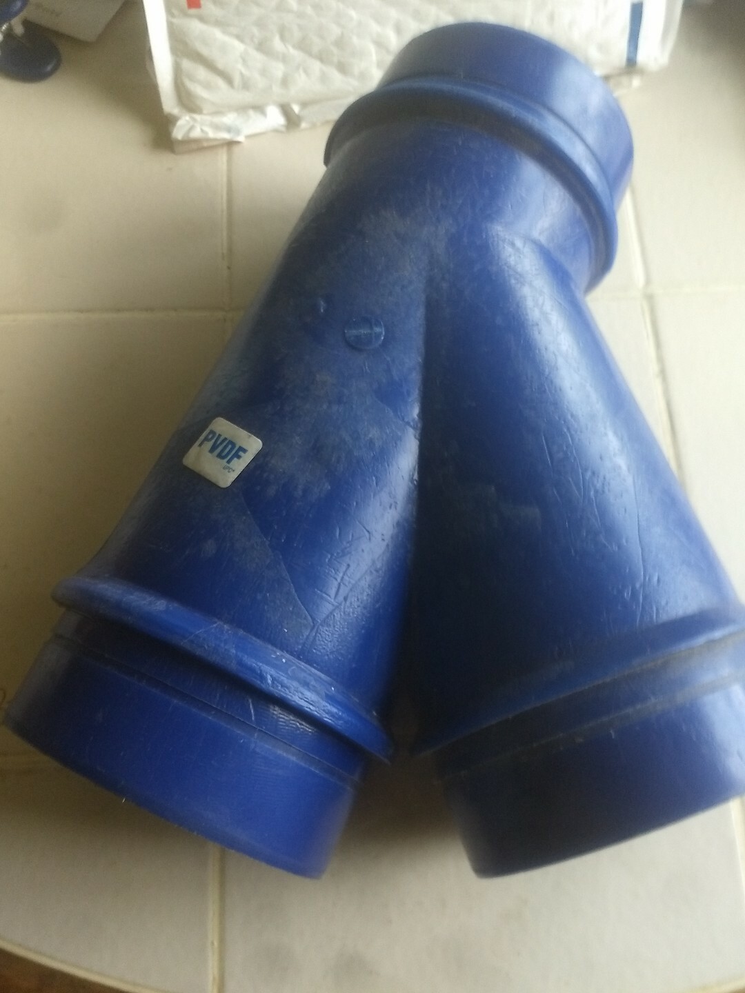 4" WYE (BLUE PVDF) USE WITH NO HUB COUPLING LOT OF 2 | eBay