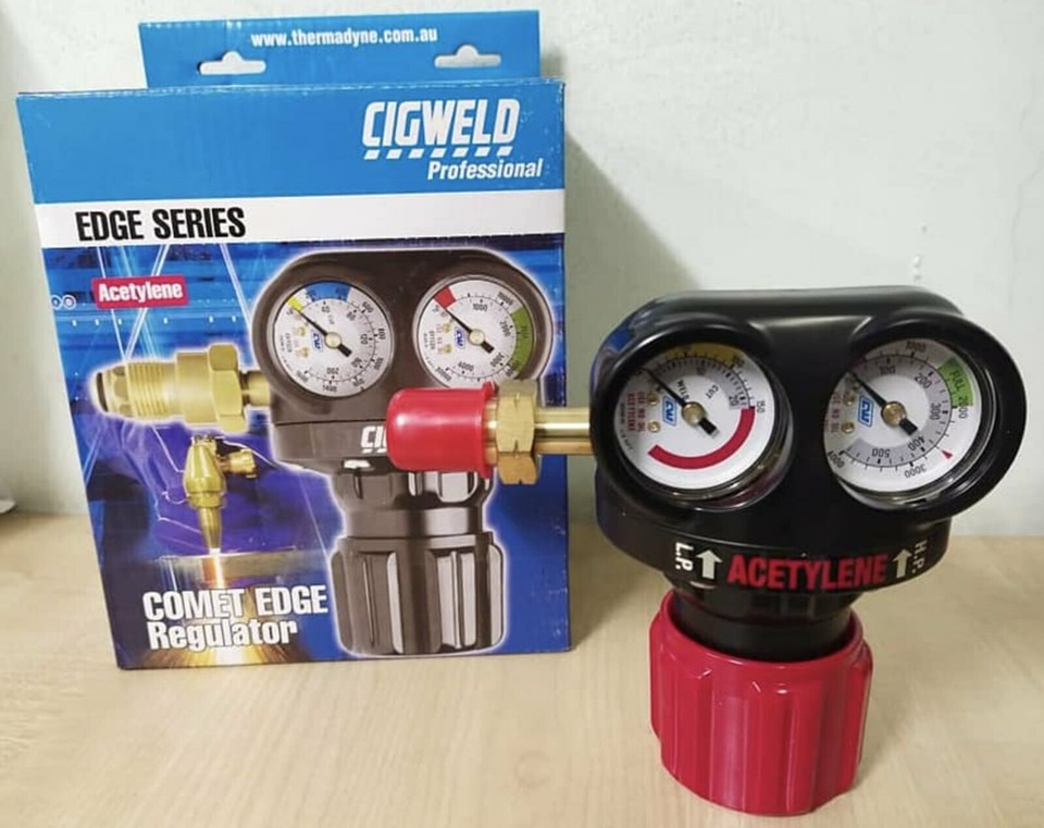 Cigweld Comet EDGE ESV4 Acetylene Regulator Welding Acet Pressure Gauge ...