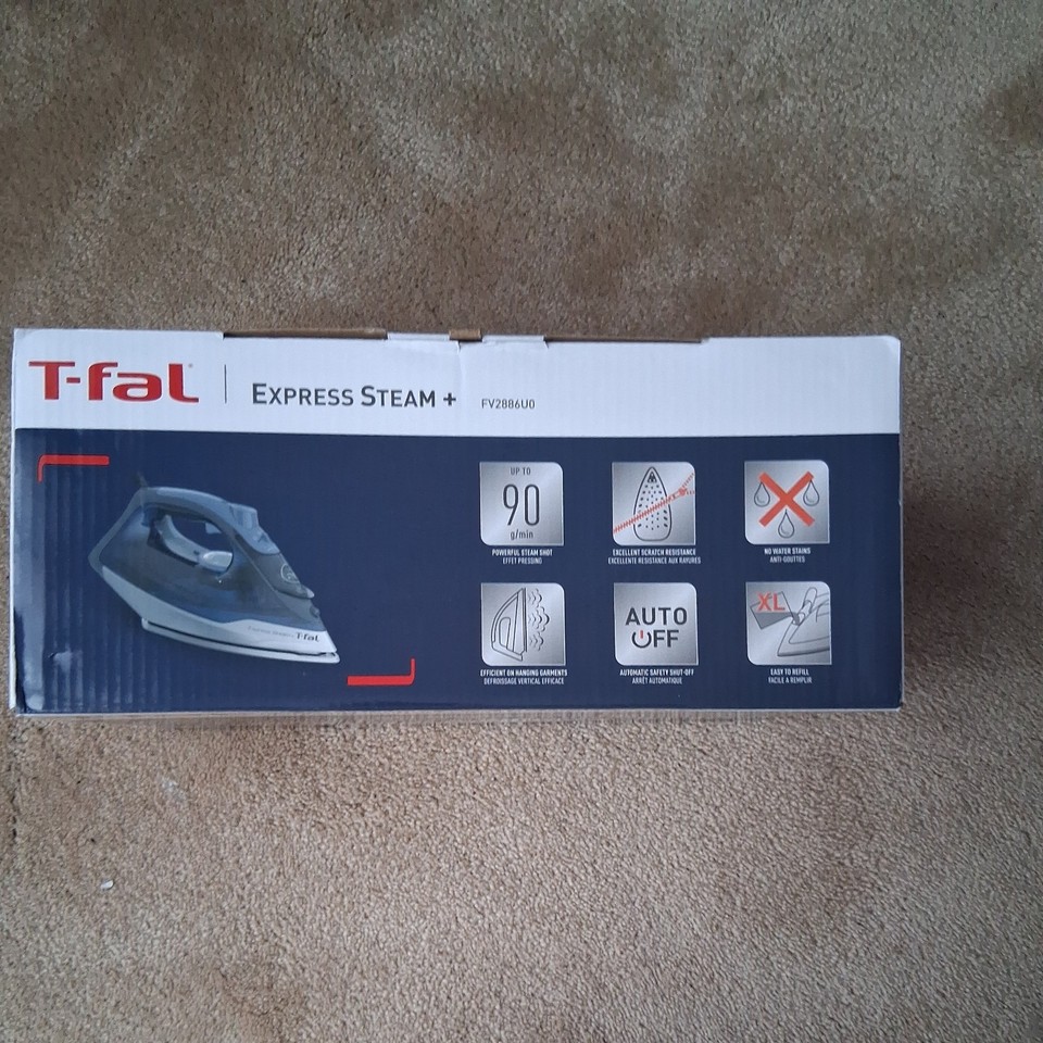 T-fal, Iron, Express Steam+ Iron for Clothes, Durilium Soleplate ...