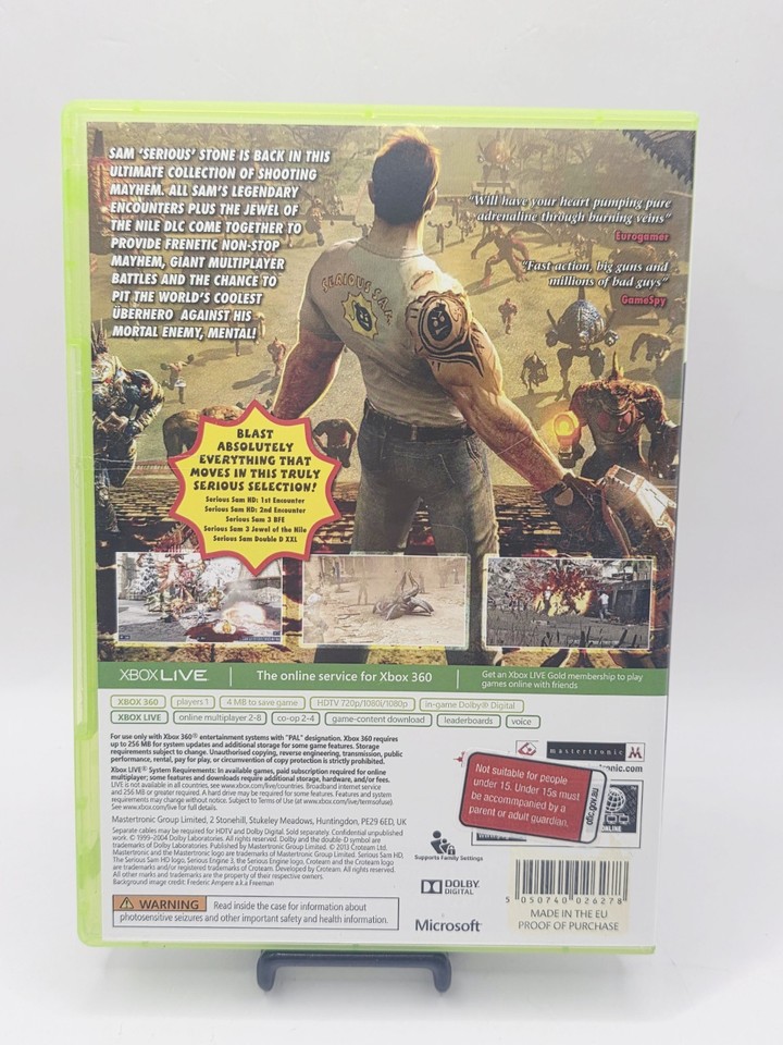 The Serious Sam Collection Xbox 360 Game PAL Tested & Working Bundle ...