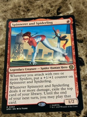 SPINNERET AND SPIDERLING Magic MTG Spiderman | eBay