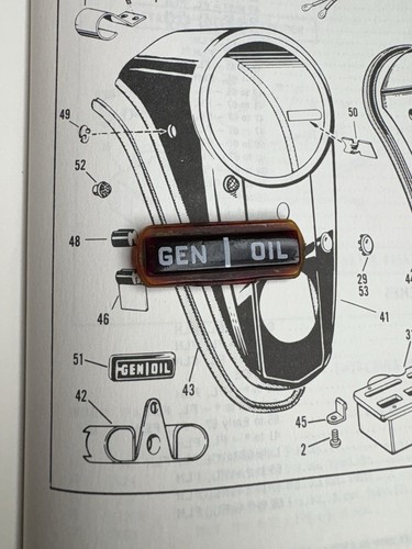 Harley Davidson Dash Indicator Lens 71350-47 Knucklehead Panhead FLH 47 ...