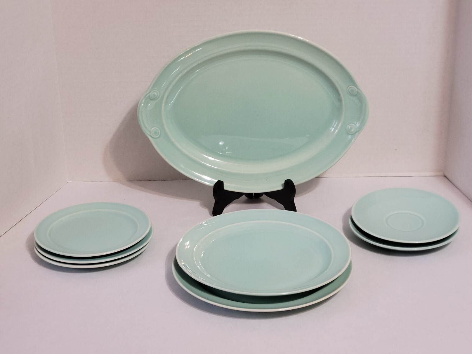 Vintage T. S. & T. Lu-Ray Pastels Persian Mint Green Dishes - Lot of 8 ...