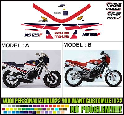 ADESIVI NS 125 F 1986 TC01 KIT COMPATIBILE | eBay