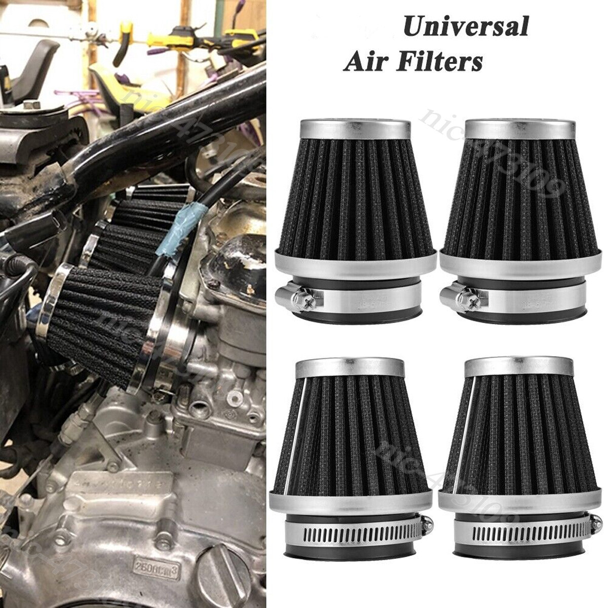 4Pcs Air Filters POD Filters for Kawasaki KZ1000 KZ1100 LTD 1981 1982 ...