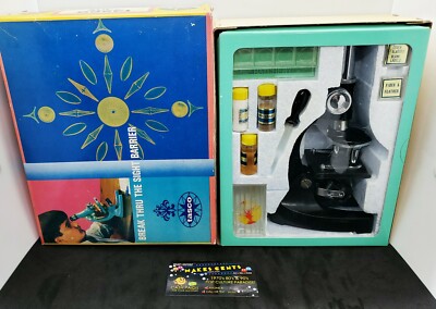 1970s Vintage Tasco Deluxe Zoom Microscope Kit w/ Specimen Samples ...