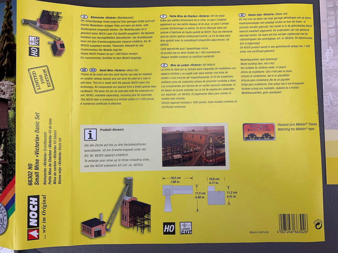 HO Scale NOCH 66303 66302 Victoria Mine & Tipple Laser Kit Ore to Steel ...