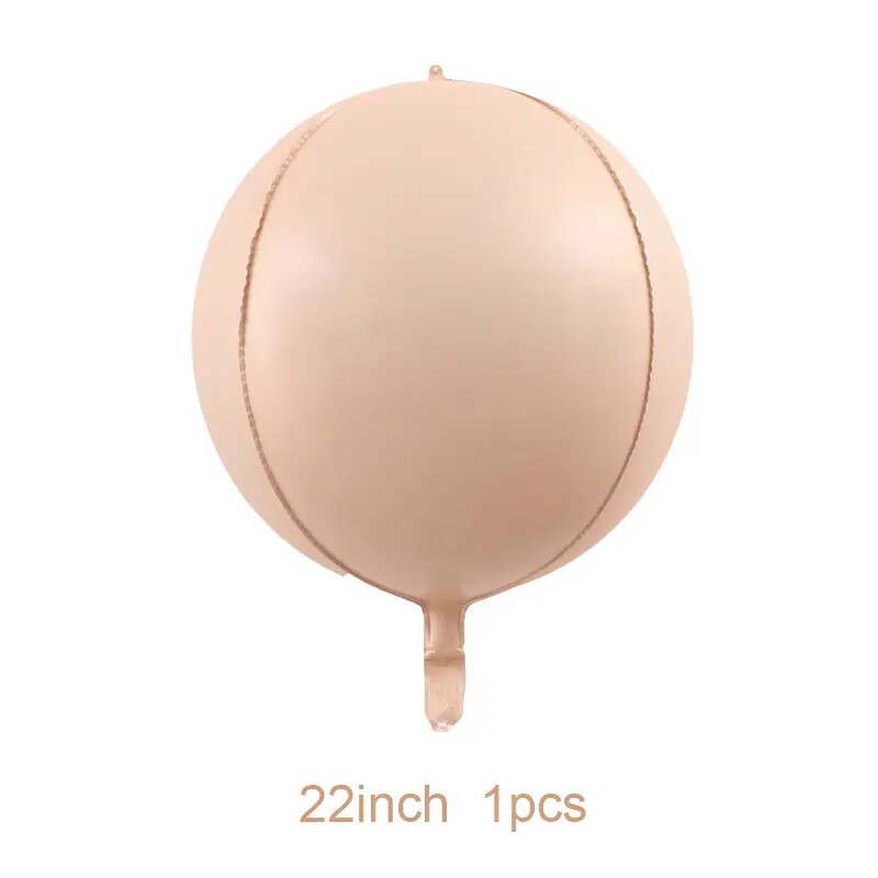 Cream caramel Brown Star Round Heart Orb Number Foil Balloon Birthday ...