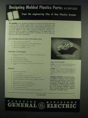 1943 General Electric Mycalex Plastics Ad, Molded Parts | eBay