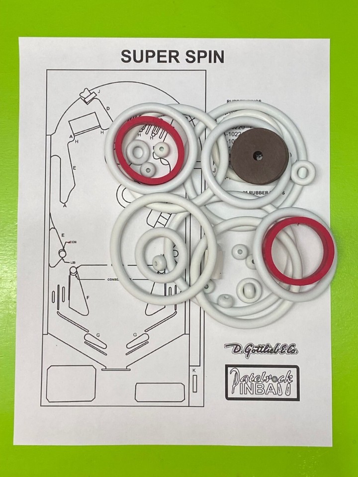1977 Gottlieb Super Spin Pinball Machine Maintenance Tune Up Kit | eBay