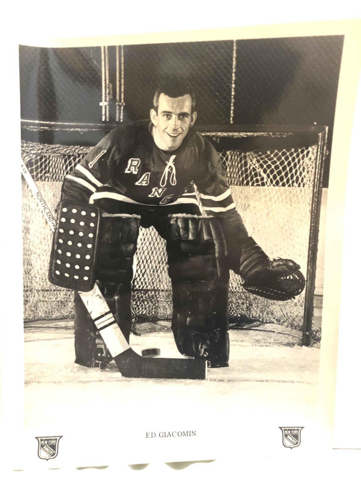 Press Photo Ed Giacomin Hockey Goalie for New York Rangers | eBay