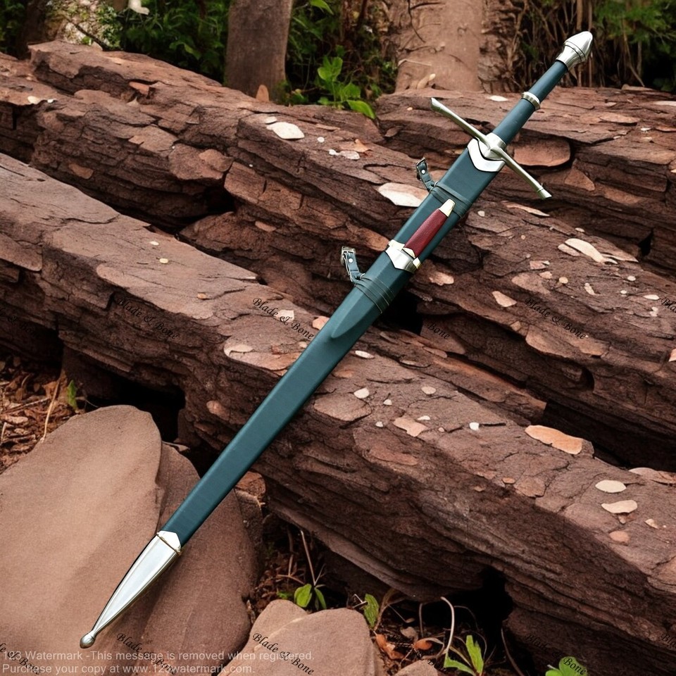 Sword of Strider Aragorn Rangers Medieval Fantasy Crusader LOTR W ...