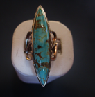 Vintage Jay King DRT Sterling Silver Long turquoise Ring Size 9 | eBay