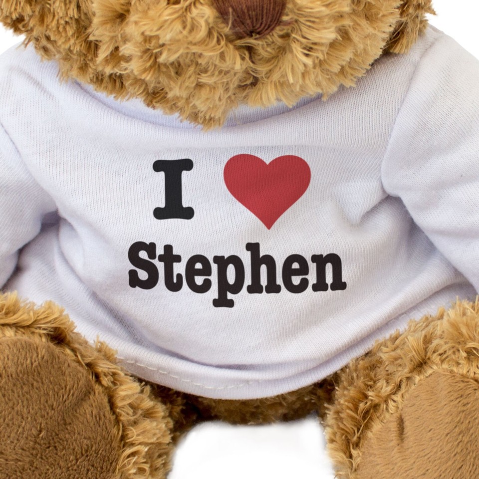 NEW - I LOVE STEPHEN - Teddy Bear - Cute Cuddly Soft Adorable - Gift ...