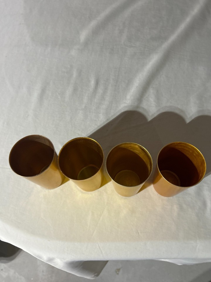 Lot 4 Vintage Aluminum 4.5" Tumblers - Bascal Italy L-3 | eBay