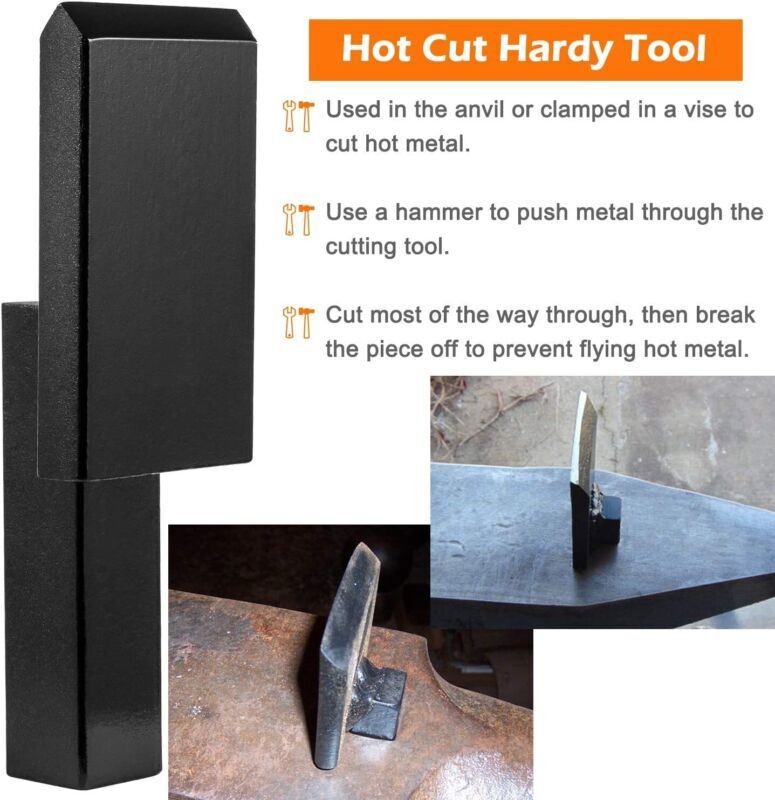 4Pcs Steel Blacksmith Anvil Hardy Tool Set Fits 1" Hardy Hole in a ...