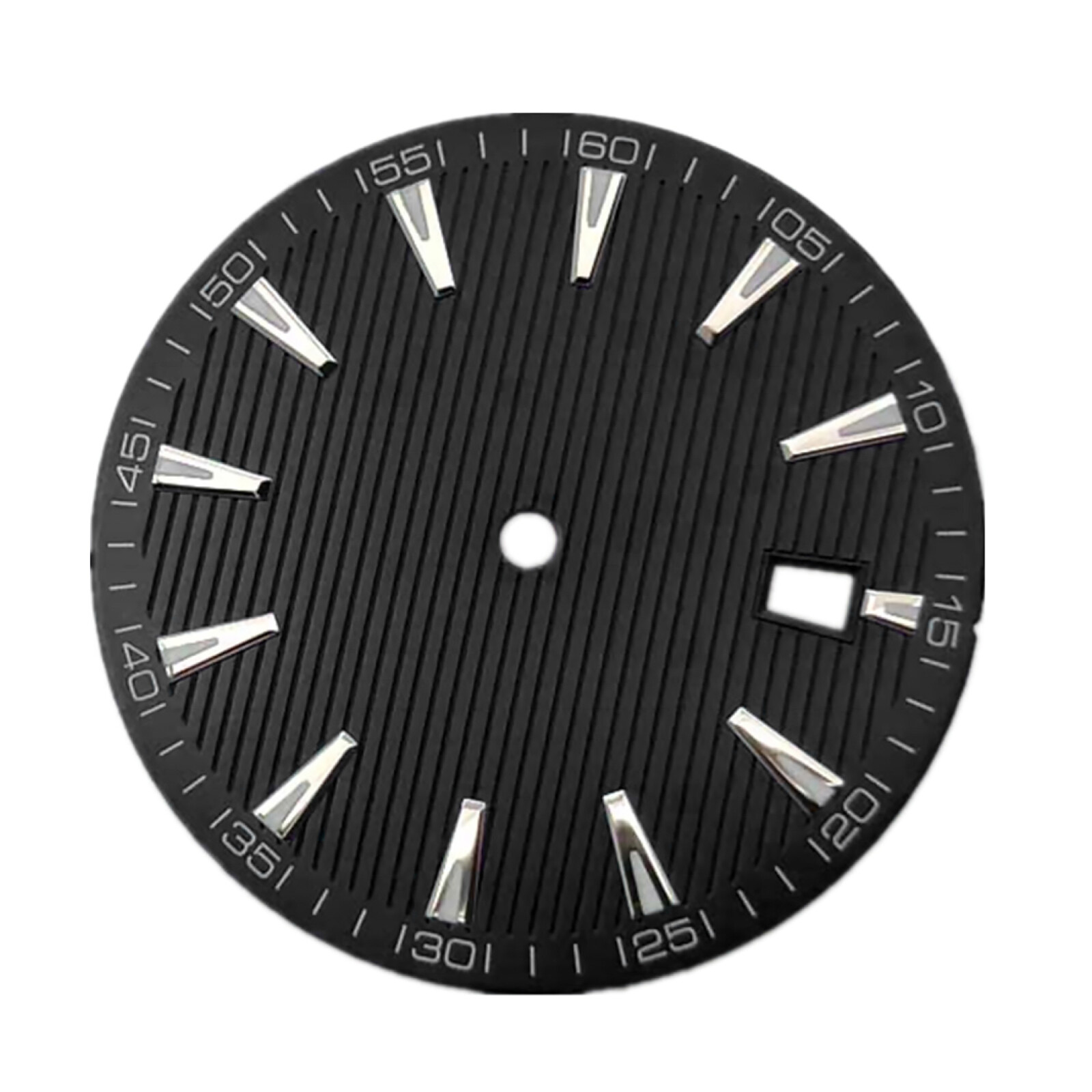 33.5mm Black+White Watch Dial Face Plate Date @3 Part For NH35/NH35A ...
