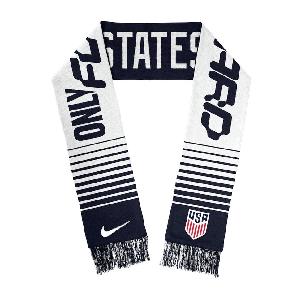NWT Nike USA Soccer Team Double Faced Scarf Local Verbiage Navy USMNT ...