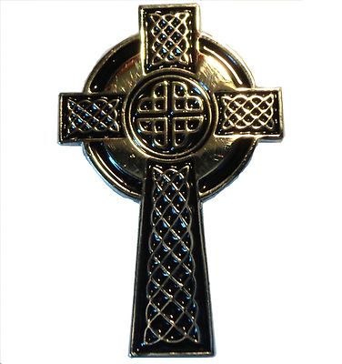 Celtic Cross With Nimbus Ring & Knots Religious Symbol Metal Enamel ...