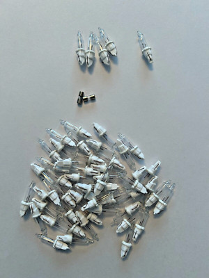 50+5 White Replacement Mini Christmas Light Bulbs + Fuse, 2.5 Volt ...