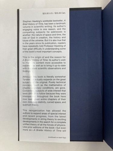Briefer History of Time Special Edition of the Science Classic by ...