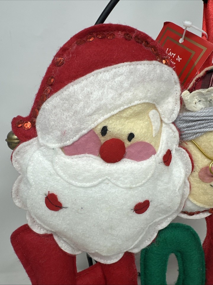 Vintage Christmas Wall Hanging Santa & Mrs Claus Ho Ho Ho. L’art De ...