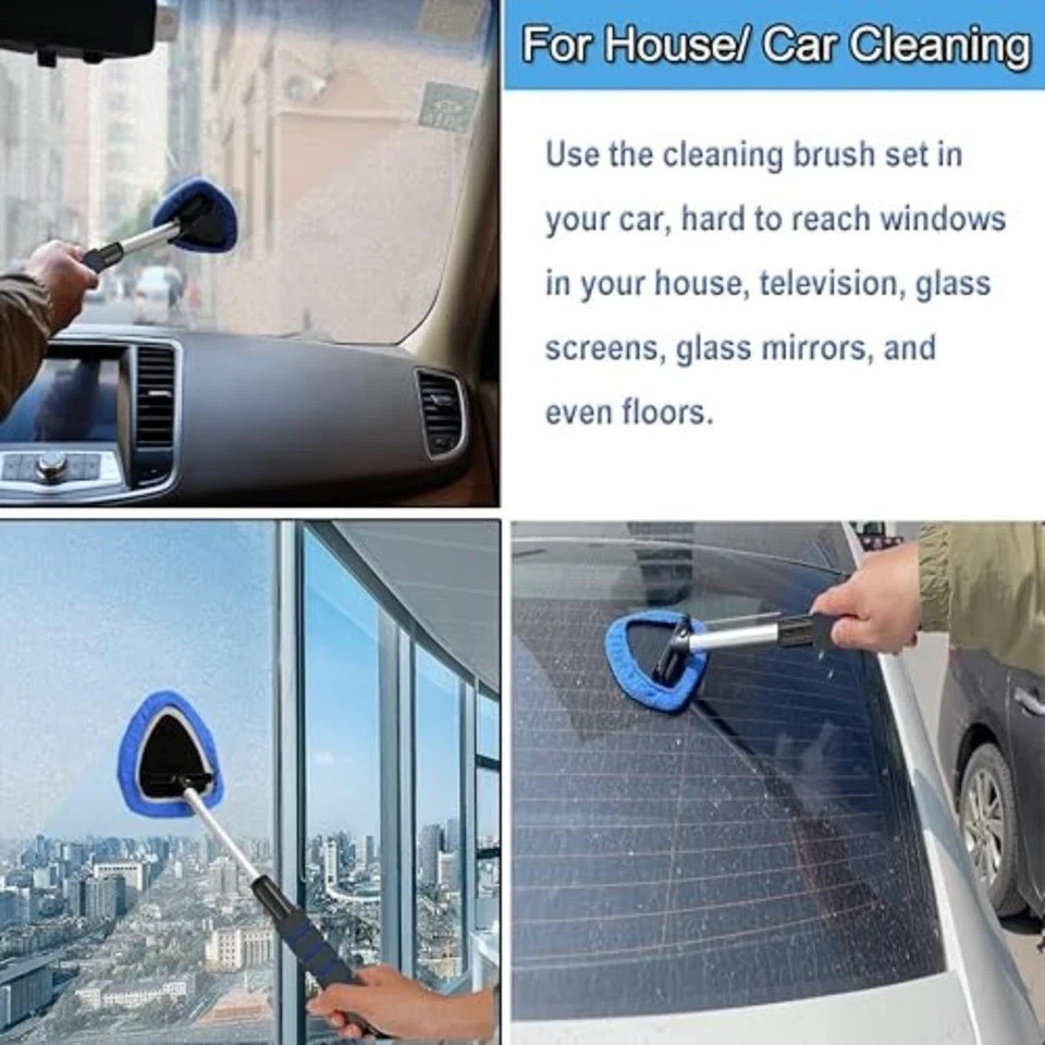 Windshield Cleaning Tool Kit Car Window Glass Wiper Cleaner Brush Pad ...