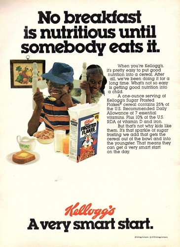 vtg 70s FROSTED FLAKES MAGAZINE PRINT AD Kellogg's Breakfast Cereal ...