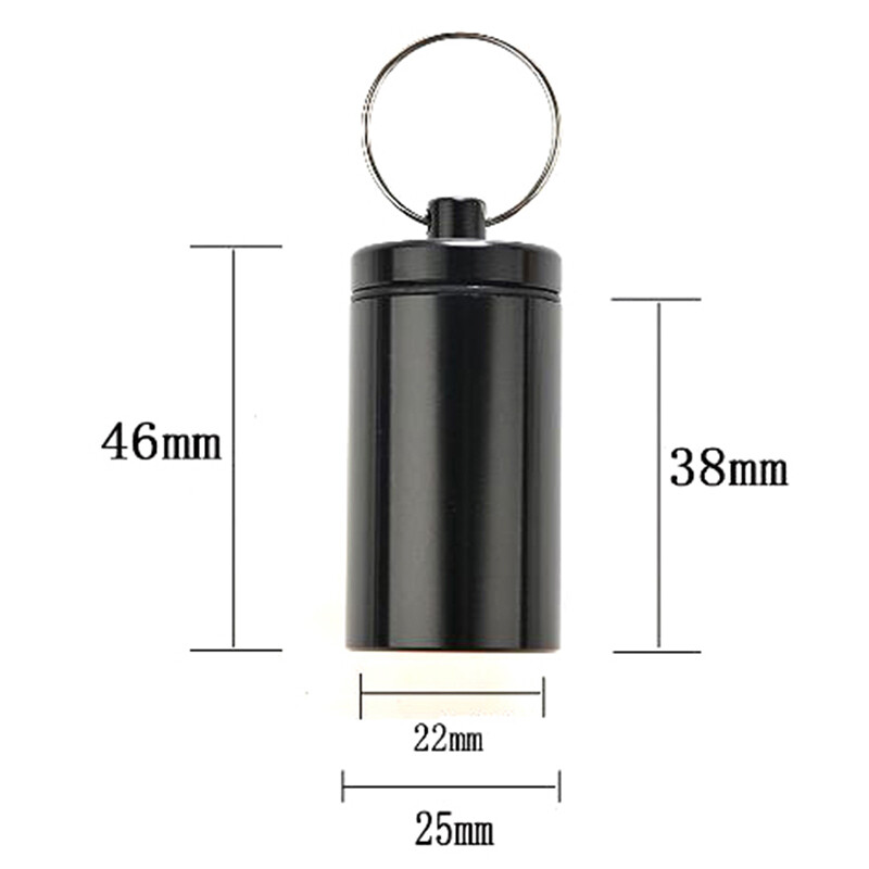 Mini Metal Waterproof Alloy Pill Box Case Bottle Drug Holder ...
