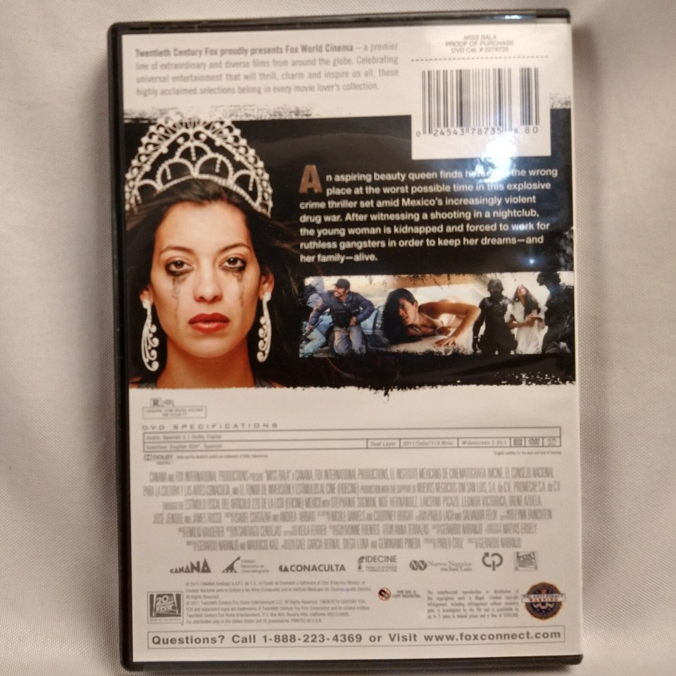 Miss Bala (DVD, 2011) Stephanie Sigman Noe Hernandez Lakshmi Picazo ...