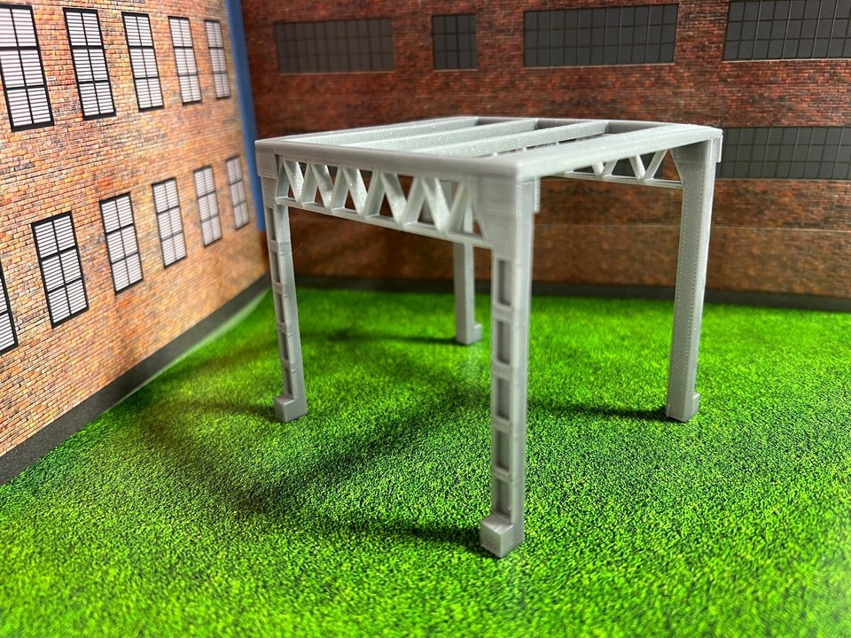 HO Scale Wide Trestle Platform for Elevated Train or Subway Open Girder ...