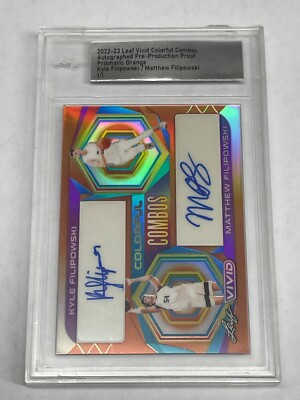 Kyle/Matthew Filipowski Leaf Autographed Pre-Production Proof 1/1 (2022 ...