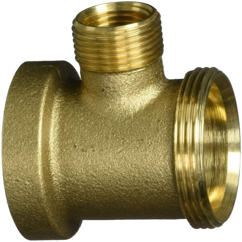 Brass Washing Machine Tee with FIP to MIP Connections, 1-1/2" FIP x 1-1 ...