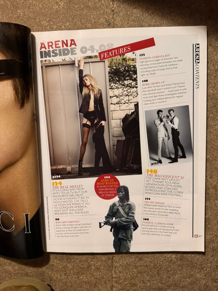 2008 APRIL ARENA MAGAZINE - CAT DEELEY COVER - BRITISH EDITION - ST ...