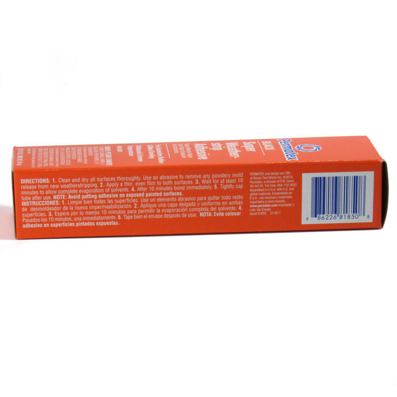 Permatex Adhesive 81850; Super Weatherstrip Adhesive 5oz Squeeze Tube ...
