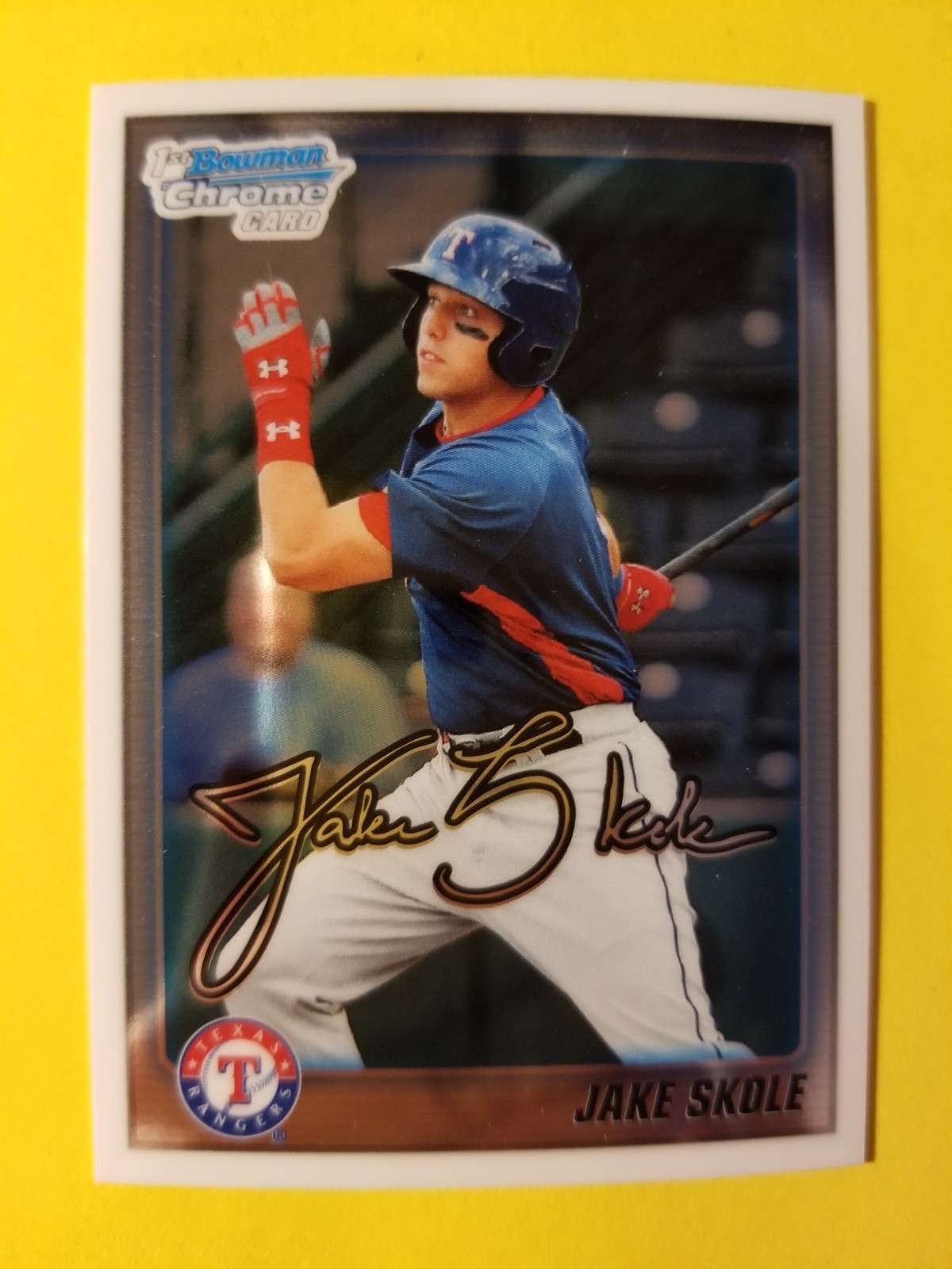 JAKE SKOLE - RC ROOKIE #BDPP91 TEXAS RANGERS - 2010 BOWMAN CHROME MLB ...