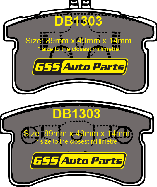 Ultima Front Disc Brake Pads DB1303K DB1303 suits Mira L200, L510, Move ...