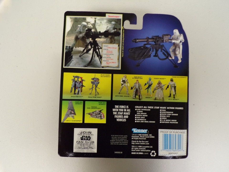 Star Wars POTF "Deluxe SNOWTROOPER" with E-Web Heavy Repeating Blaster ...