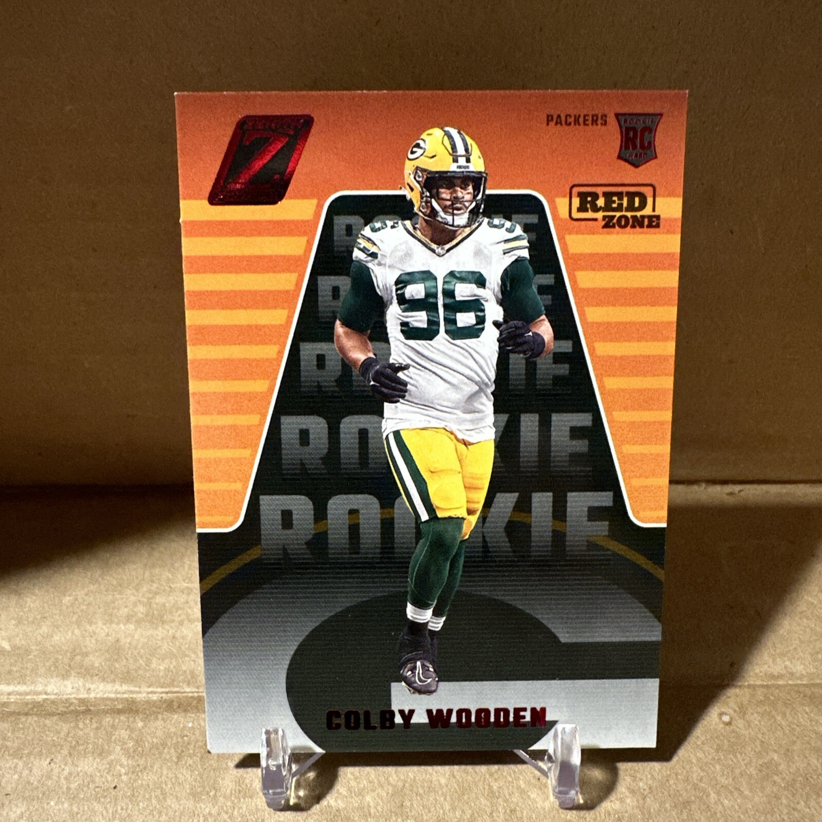 2023 Panini Zenith Colby Wooden Rookie Red Zone #123 Green Bay Packers ...